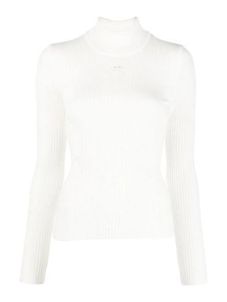 Courrèges Pull Col Rond - Blanc