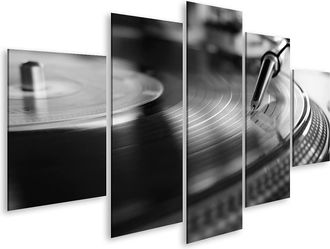 Islandburner Bild auf Leinwand Close Up Eines Schallplatten Spielers Dj Cool Kinderzimmer Jugendzimmer Bilder Wandbilder Poster