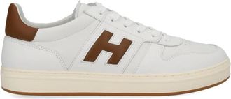 Hogan Homme, Chaussures, Beige, Taille: 41 EU Classic Leather Baskets