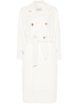 Max Mara manteau Madame &agrave; boutonni&egrave;re crois&eacute;e - Blanc