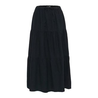 Part Two Dunkelblaue Rock mit R&uuml;schen-Details - - Skirts - Damen - Blau - L