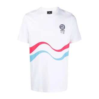 Paul Smith Tshirt SS Crew Neck Dino Small - - Tops - Herren - Wei&szlig; - S