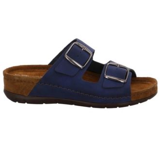Rohde Blaue Slide-Sandale mit Memory-Fu&szlig;bett - - Shoes - Damen - Blau - 41 EU
