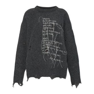 Akep Pull Effet Vintage - Femme - Pulls - Gris - Taille: 38 FR