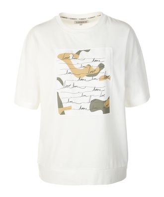 Looks by Wolfgang Joop Damen beige T-Shirt, Oversize