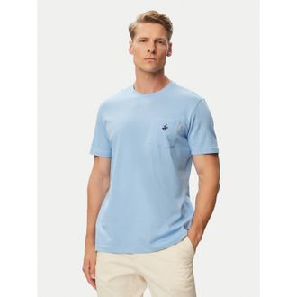 Beverly Hills Polo Club T-Shirt P-SS26M-TS414000 Hellblau Regular Fit