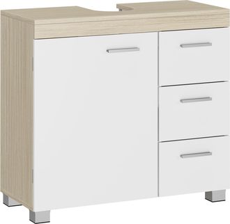 Vasagle Waschbeckenunterschrank, Badezimmerschrank, 3 große Schubladen, 30 x 70 x 64 cm, Badschrank, 2 Fächer hinter der Tür, Badezimmer-Unterschrank mit Füße