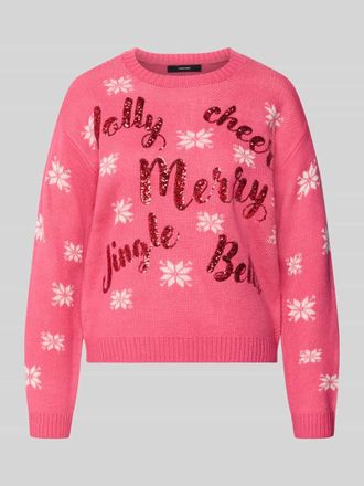 Vero Moda Pullover mit Pailletten-Schriftzug