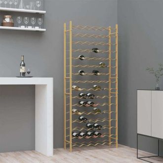 vidaXL Weinregal f&uuml;r 96 Flaschen Golden Metall - Vidaxl