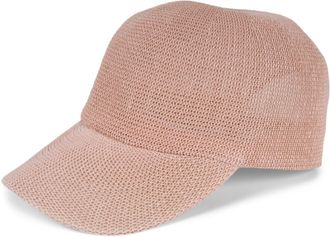 styleBREAKER Papierstroh Baseball Cap einfarbig | luftiges Sommer Basecap mit Metallschnalle verstellbar | Unisex Cap mit Schwei&szlig;band f&uuml;r Damen und Herren, Farbe:R