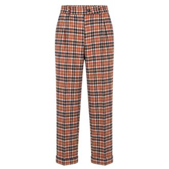 Baldinini Pantalon Droit &agrave; Carreaux - Femme - Pantalons - Multicolore - Taille: 42 FR