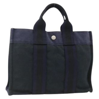 Herm&egrave;s Pre-owned Vintage Canvas Tote - - Pre-owned - Damen - Blau - ONE SIZE