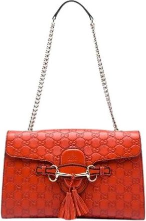 Gucci Pre-owned Emily Shoulder Bag - Femme - Pre-owned - Orange - Taille: ONE Size