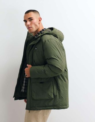 Wood Wood Double A By Wood Wood Bastian parka matelass&eacute;e kaki-Vert