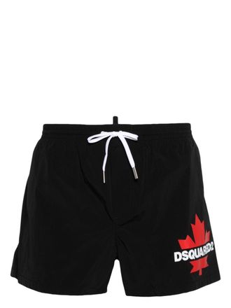 Dsquared2 Badeshorts mit Logo-Print - Schwarz