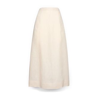 Elena Miro A-Linie Leinenrock - - Skirts - Damen - Beige - 7XL