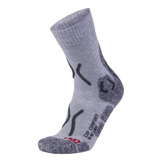 UYN Damen Trekking Explorer Comfort Socke, Light Grey Melange/Anthracite, 32 EU
