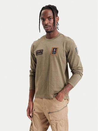 Aeronautica Aeronautica Militare Longsleeve 262TS2568UJ00703 Khakifarben Regular Fit
