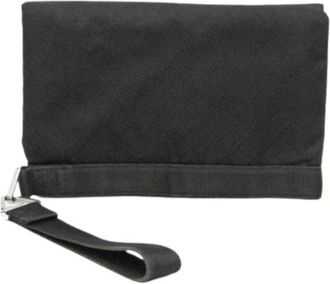 Bottega Veneta unisex, Pre-owned, Noir, Taille: ONE Size Pochette en nylon Pre-owned