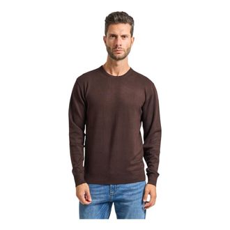 Yes-Zee YES Zee, Homme, Pulls, Brun, Taille: L Maille Ras du Cou