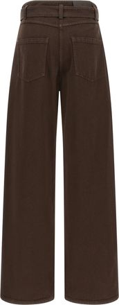 Brunello Cucinelli Belted Wide-Leg Jeans - Brown