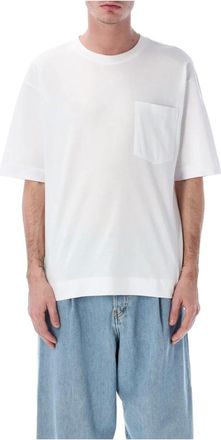 Dries Van Noten Homme, Tops, Blanc, Taille: XL Pocket T-Shirt