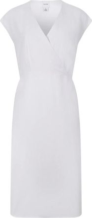 Calvin Klein Femme, Robes, Blanc, Taille: 42 FR Robe Midi Fluide Sans Manches