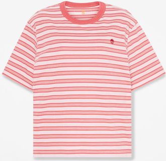 Timberland Gestreiftes T-Shirt f&uuml;r Damen in Rot, Damen, Rot, Gr&ouml;&szlig;e