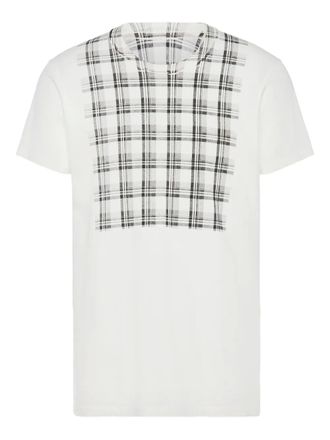 Maison Margiela t-shirt &agrave; carreaux - Blanc