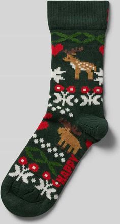 Happy Socks Socken mit Label-Print Modell Reindeer Love