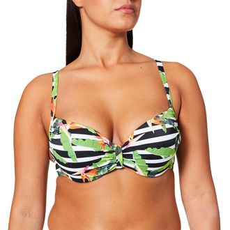 Firefly Damen Miriam Bikini, AOP/Black/Greendark, 42B
