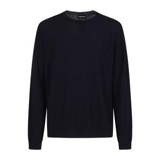 Giorgio Armani Rundhals-Strickware - - Knitwear - Herren - Blau - M