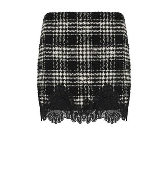 Twin-Set JUPE CHECK NOIR ET BLANC TWINSET