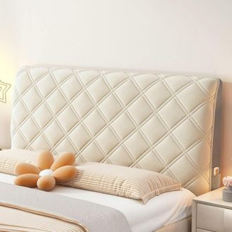 Generic Dicke Gesteppte staubdichte Schutzh&uuml;lle aus dickem Samt BBB f&uuml;r Doppelbett Einzel Kingsize Betten Bettkopfteil Bezug mit Tasche f&uuml;r Schlafzimmerdekora