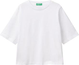Benetton Damen 3bl0e17g5 T-Shirt, Optisches Weiß 101, XX-Small