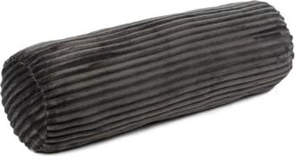 Gözze Kuschelige Kissenrolle in Cord Optik, Ideal als Nackenstütze, 70 x 22 cm - Anthrazit