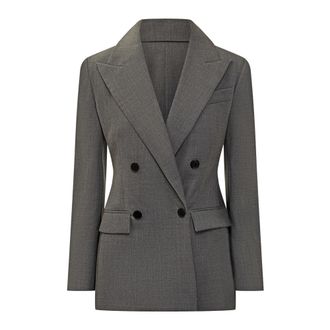Givenchy Doppelreihige Jacke aus Wolle - - Jackets - Damen - Grau - S
