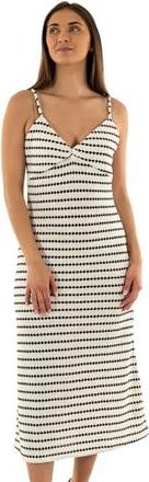 Only Stripe Dress JRS Onleva Robe à Rayures S/L pour Femme, Cloud Dancer