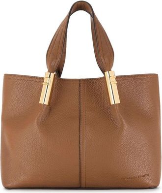 Elisabetta Franchi Femme, Sacs, Brun, Taille: ONE Size Sac fourre-tout moyen avec d&eacute;tails de logo