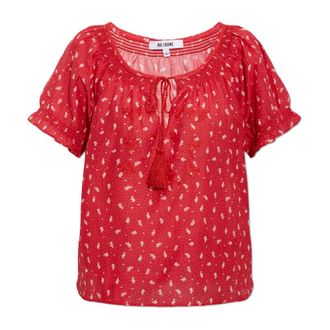 Re/Done Katie Top - - Blouses & Shirts - Damen - Rot - L