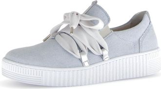 Gabor Damen Low-Top Sneaker, Frauen Halbschuhe,schnürschuhe,schnürer,straßenschuhe,Strassenschuhe,Sportschuhe,Sky/Silber,38.5 EU / 5.5 UK