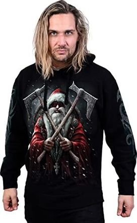 Spiral Sleigher - Sweat à Capuche Homme Sweat-Shirt à Capuche Noir L