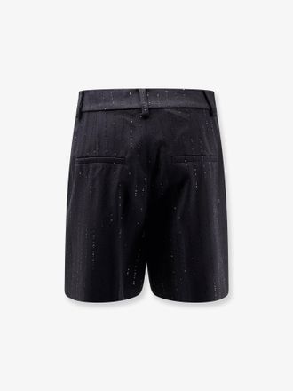 Max Mara Womens Siberia Virgin Wool Shorts With Sequins Black