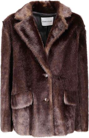 Stand Studio Manteau Au Genou - Marron