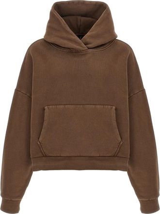 Entire studios Entire Studios, Homme, Sweatshirts et sweats &agrave; capuche, Brun, Taille: 2XL Cropped Cotton Sweat &agrave; capuche