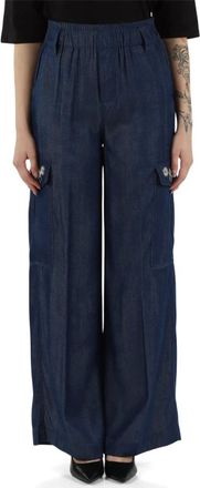 Liu Jo Femme, Pantalons, Bleu, Taille: 36 FR Pant Tasconi H.w. Normal Wash
