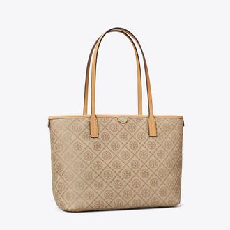 Tory Burch Damen Kleine Tote Bag mit T-Monogramm und Rei&szlig;verschluss