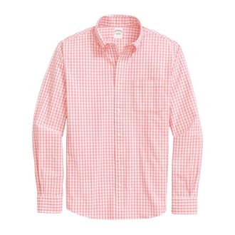 Brooks Brothers Rotes Sportliches Freitagshemd mit Polo-Button-Down-Kragen - - Shirts - Herren - Rot - XS