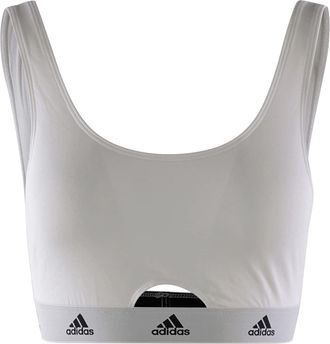 adidas Damen Scoop Bralette-Sport Active Comfort Cotton Bustier, 100 White, XXL
