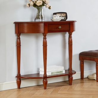 Generic Konsolentisch aus Holz - Schmaler Flurtisch mit Ablage - Rustikaler Brauner Sideboard f&uuml;r Kleine R&auml;ume,Eignet f&uuml;r Eingangsbereich,Wohnzimmer & Schlafz